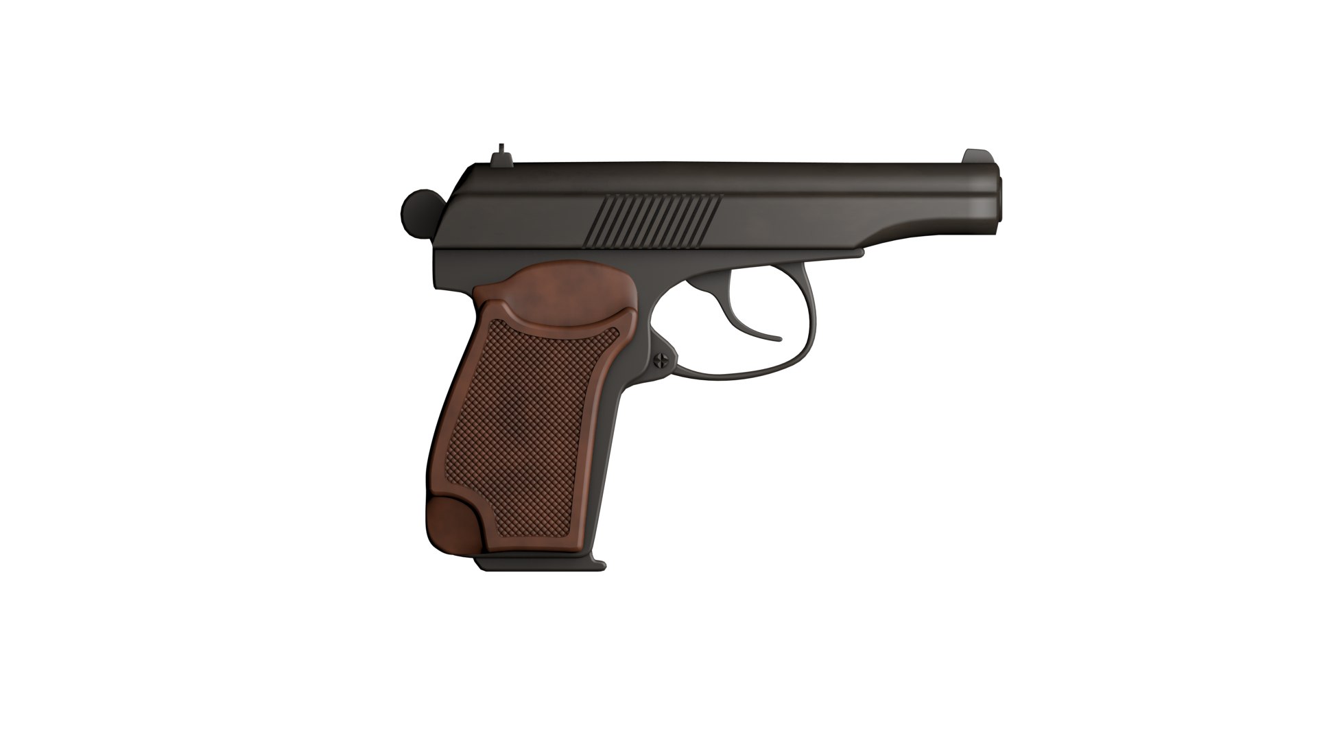 3d Model Russian 9mm Handgun