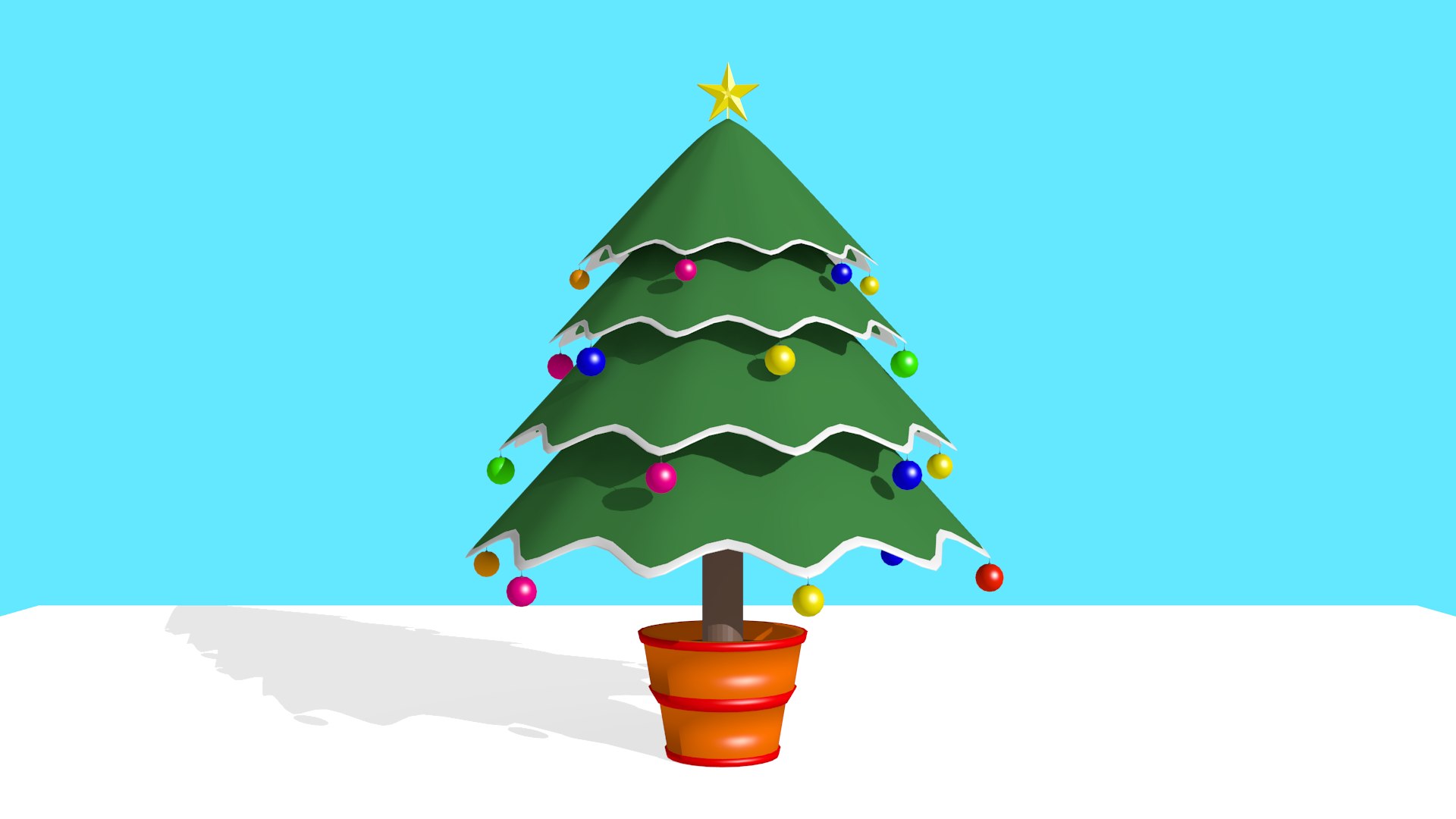3D model cartoon christmas tree - TurboSquid 1226330