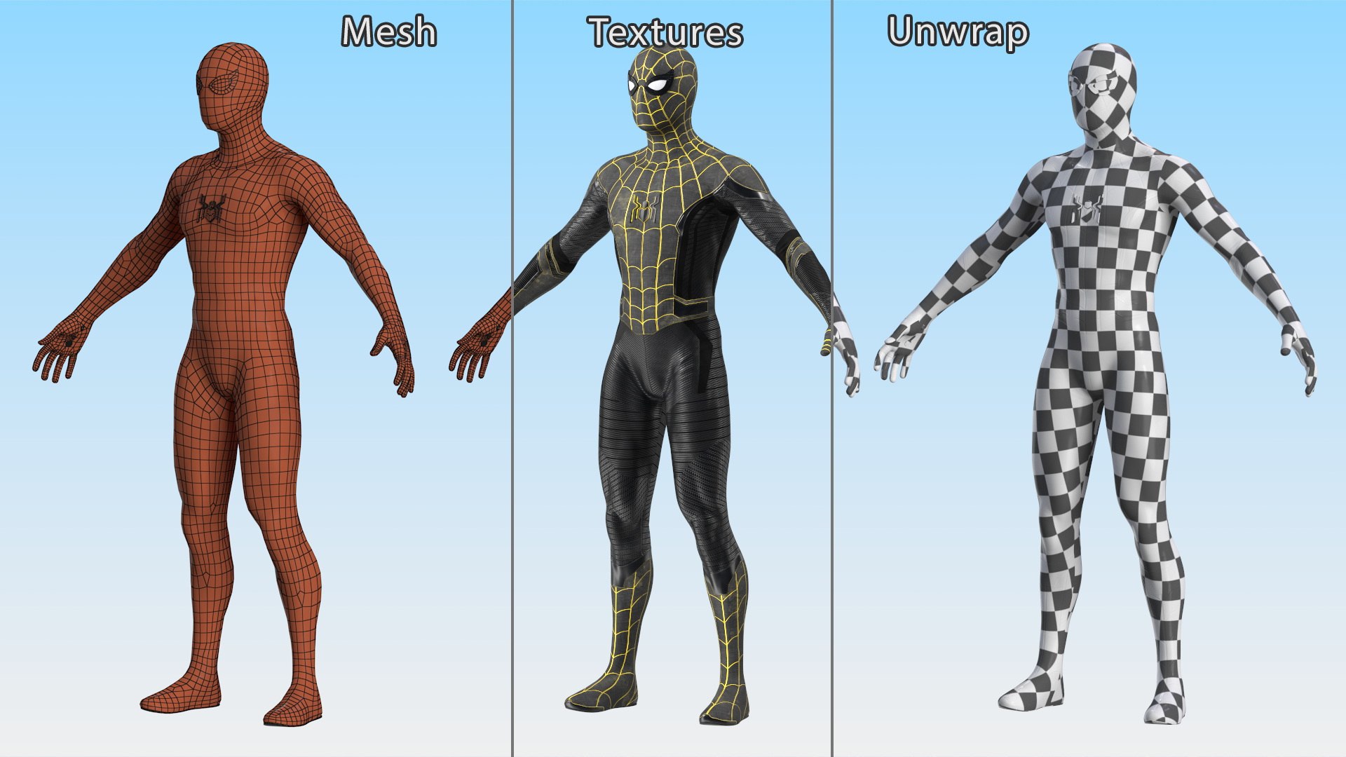3D Model Spiderman Black Suit Rigged - TurboSquid 2092675