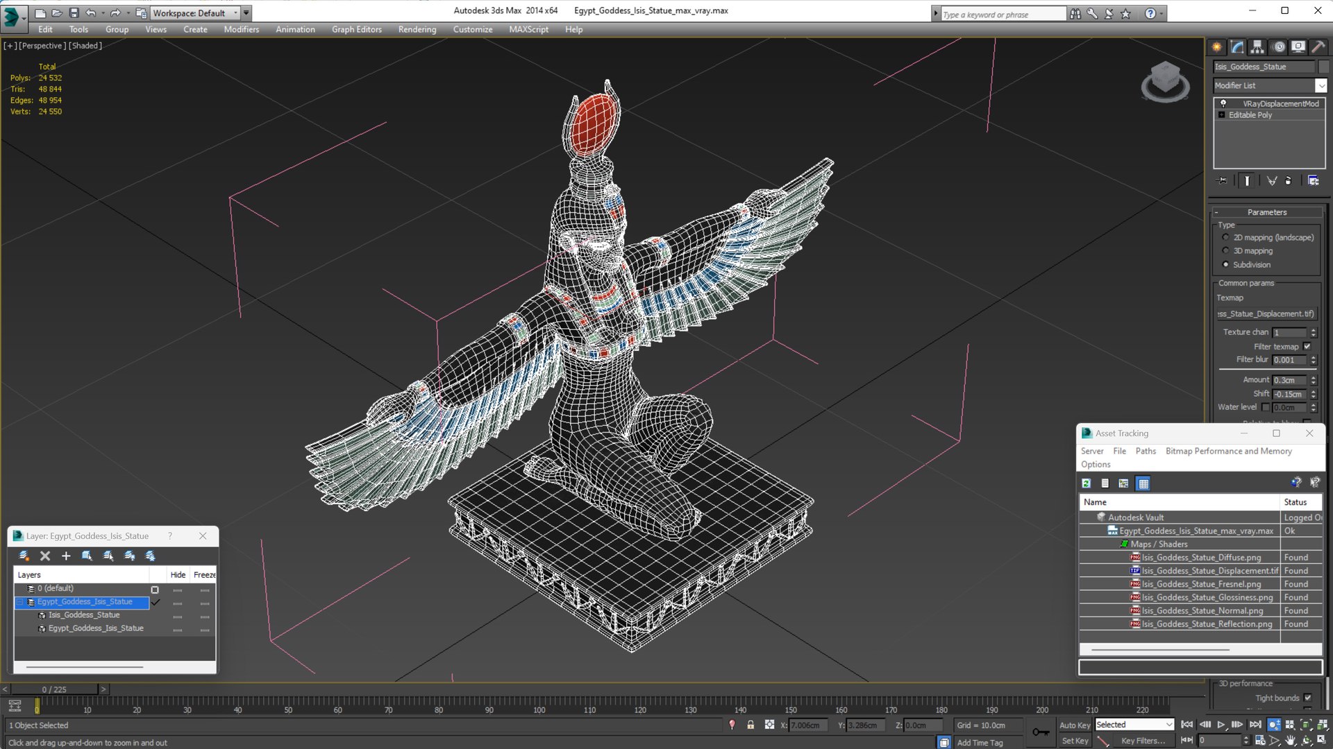 Egypt Goddess Isis Statue 3D model - TurboSquid 2027953