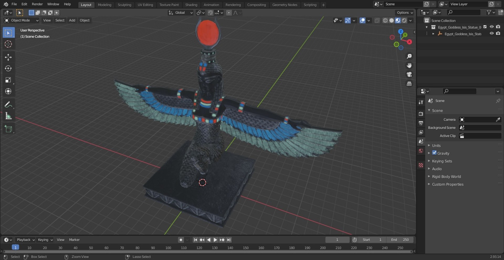 Egypt Goddess Isis Statue 3D model - TurboSquid 2027953