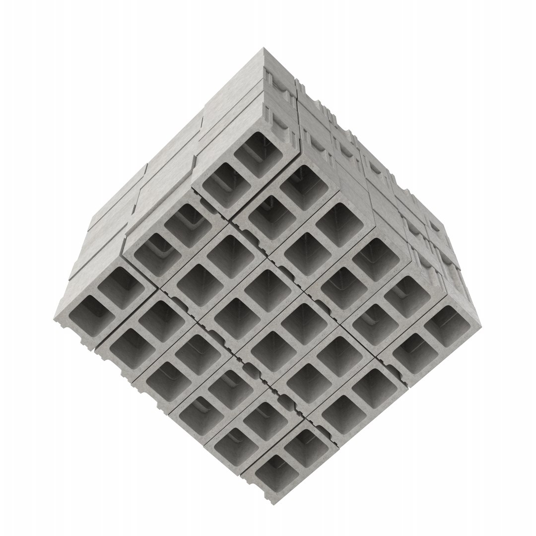 3D Cinder Blocks Stack - TurboSquid 1989619