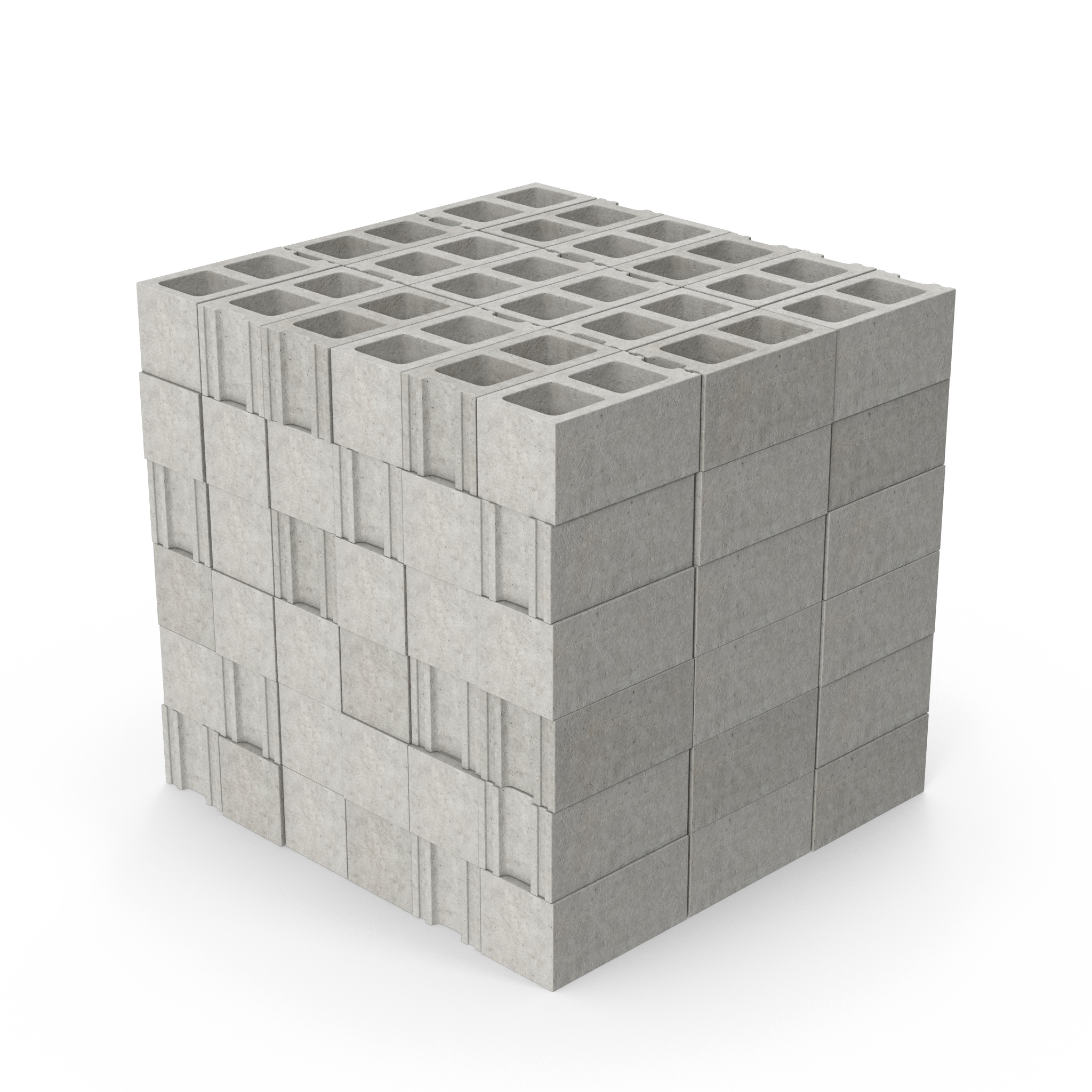 3D Cinder Block Stack - TurboSquid 1989619