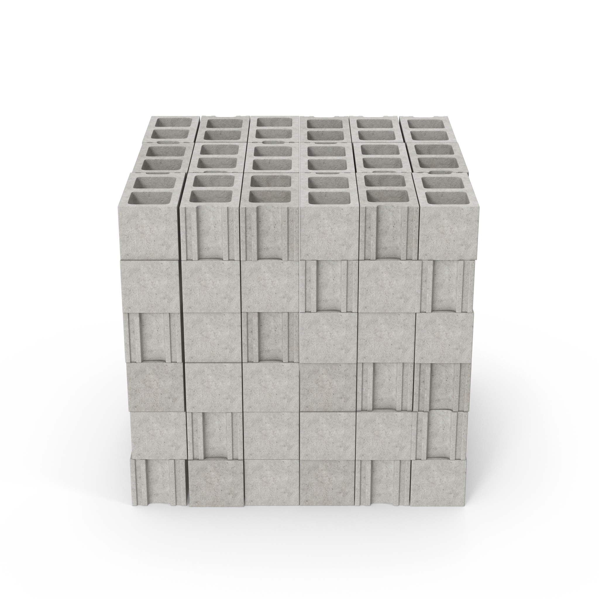 3D Cinder Block Stack - TurboSquid 1989619