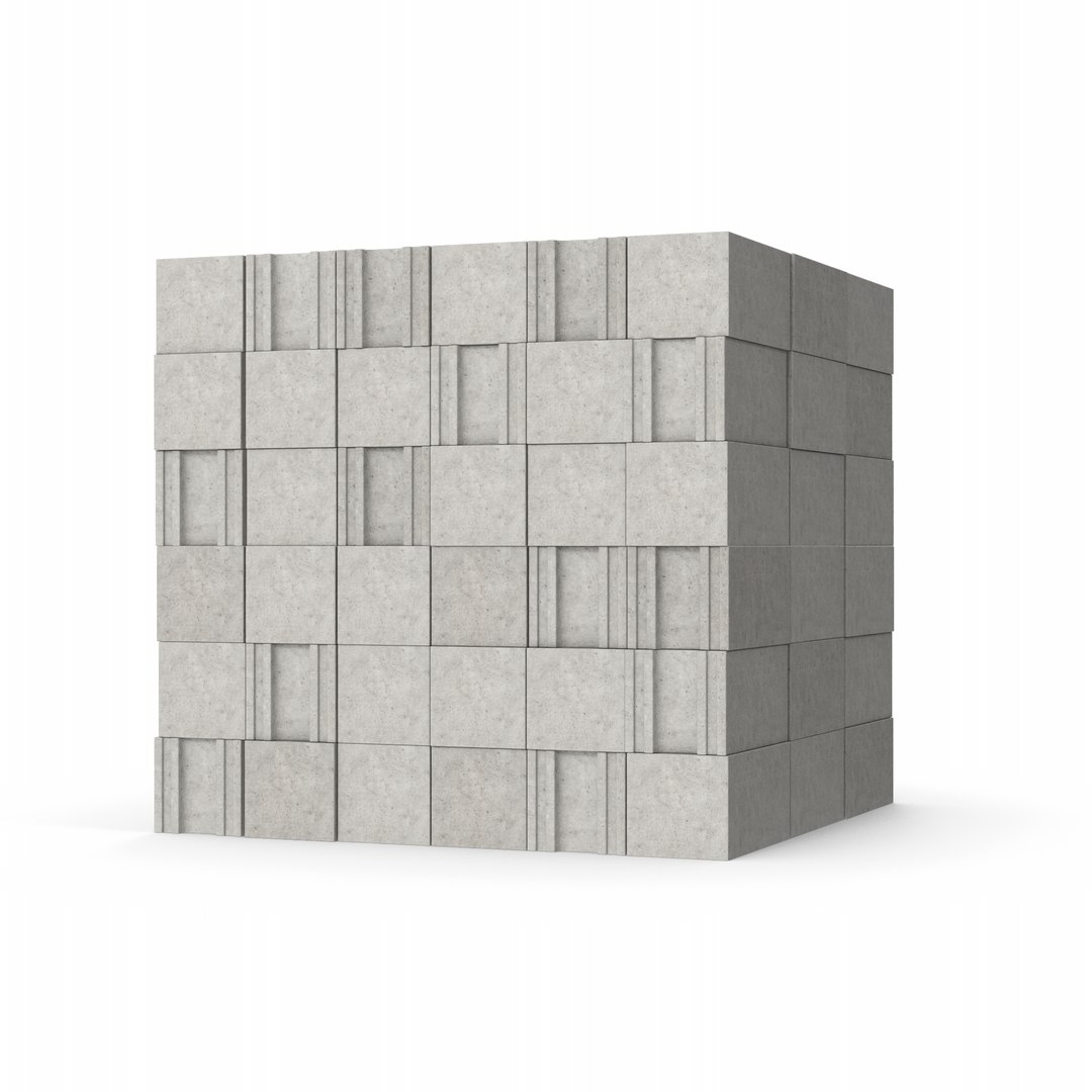 3D Cinder Blocks Stack - TurboSquid 1989619