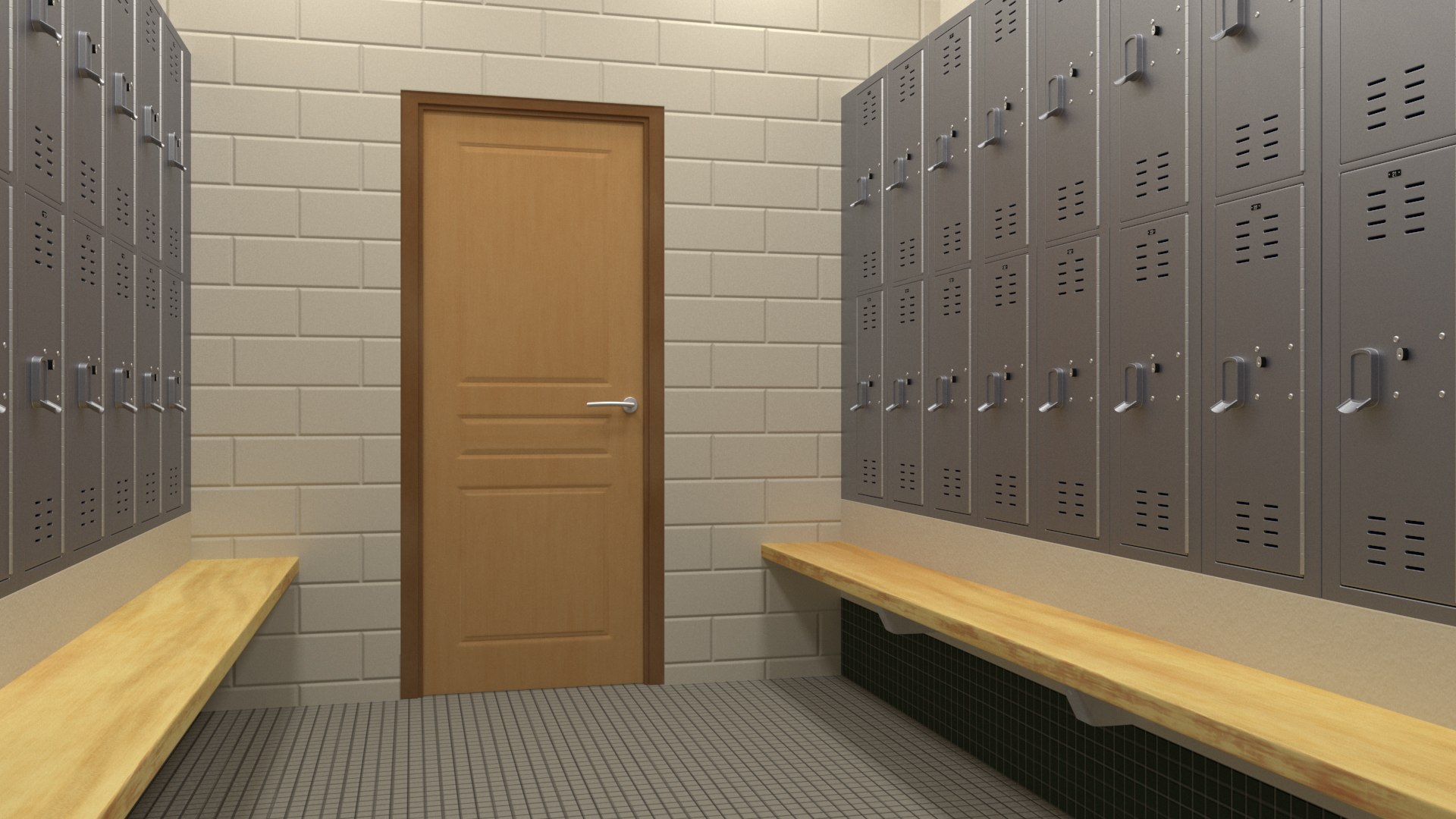 3D Locker Boxes Room Grey - TurboSquid 2230629
