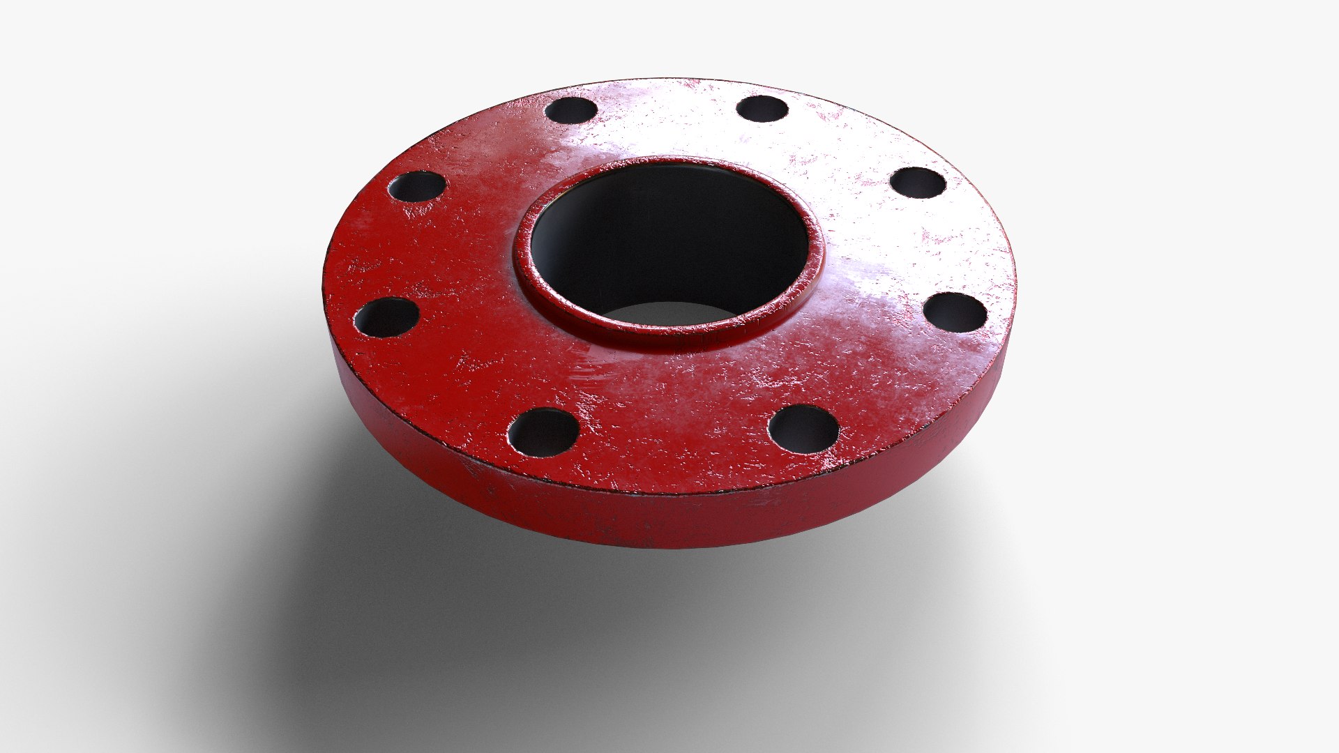Flange DN100 RED 3D model - TurboSquid 2036152