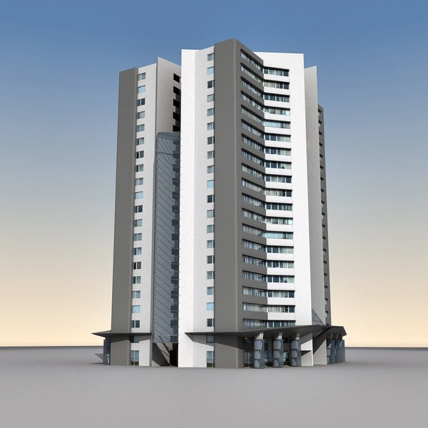 3d model modern building