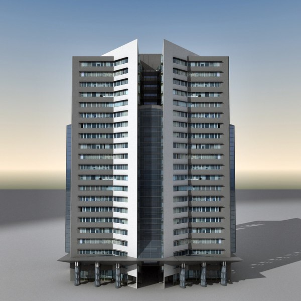 3d model modern building