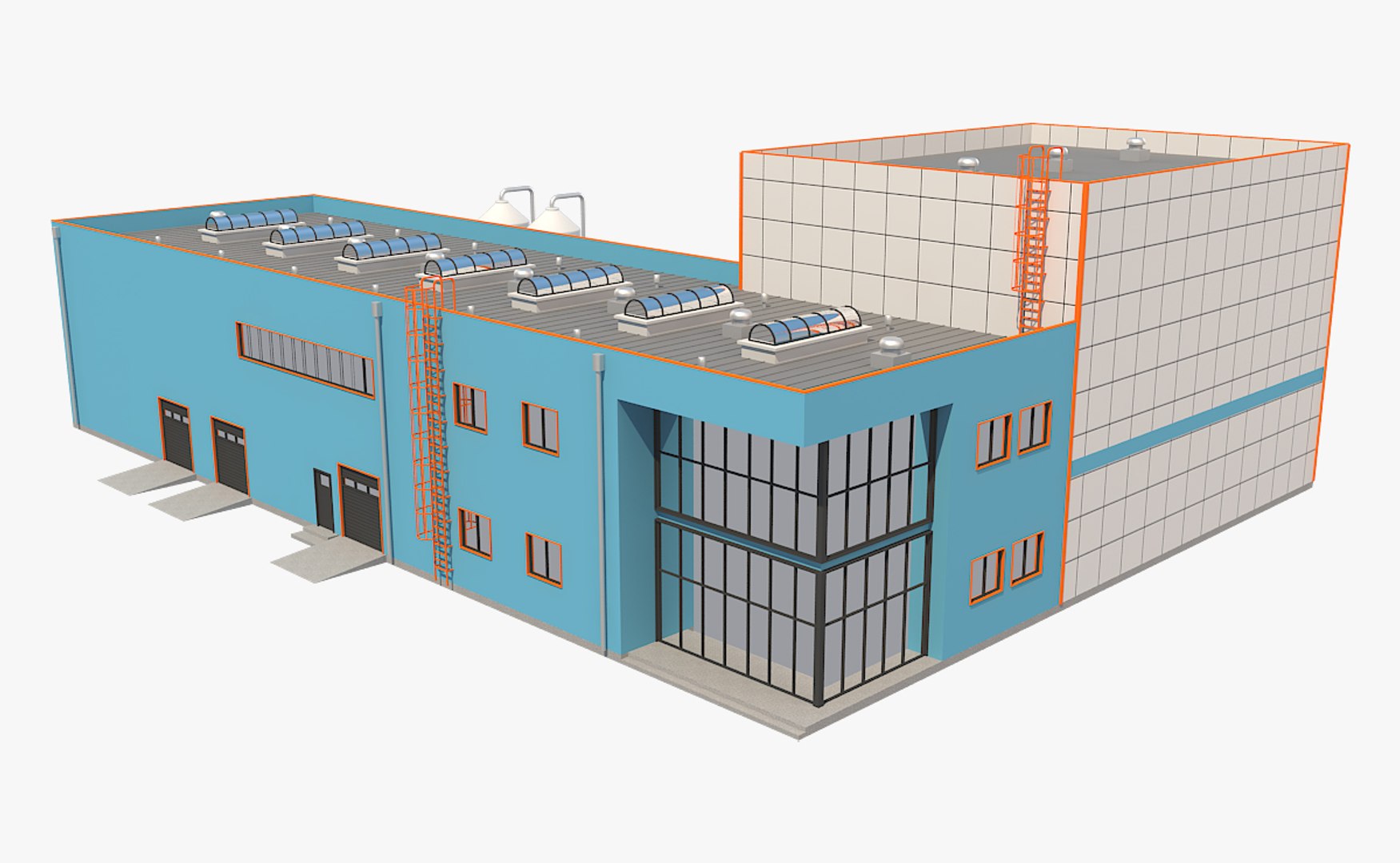 Industrial Building Model - TurboSquid 1325580