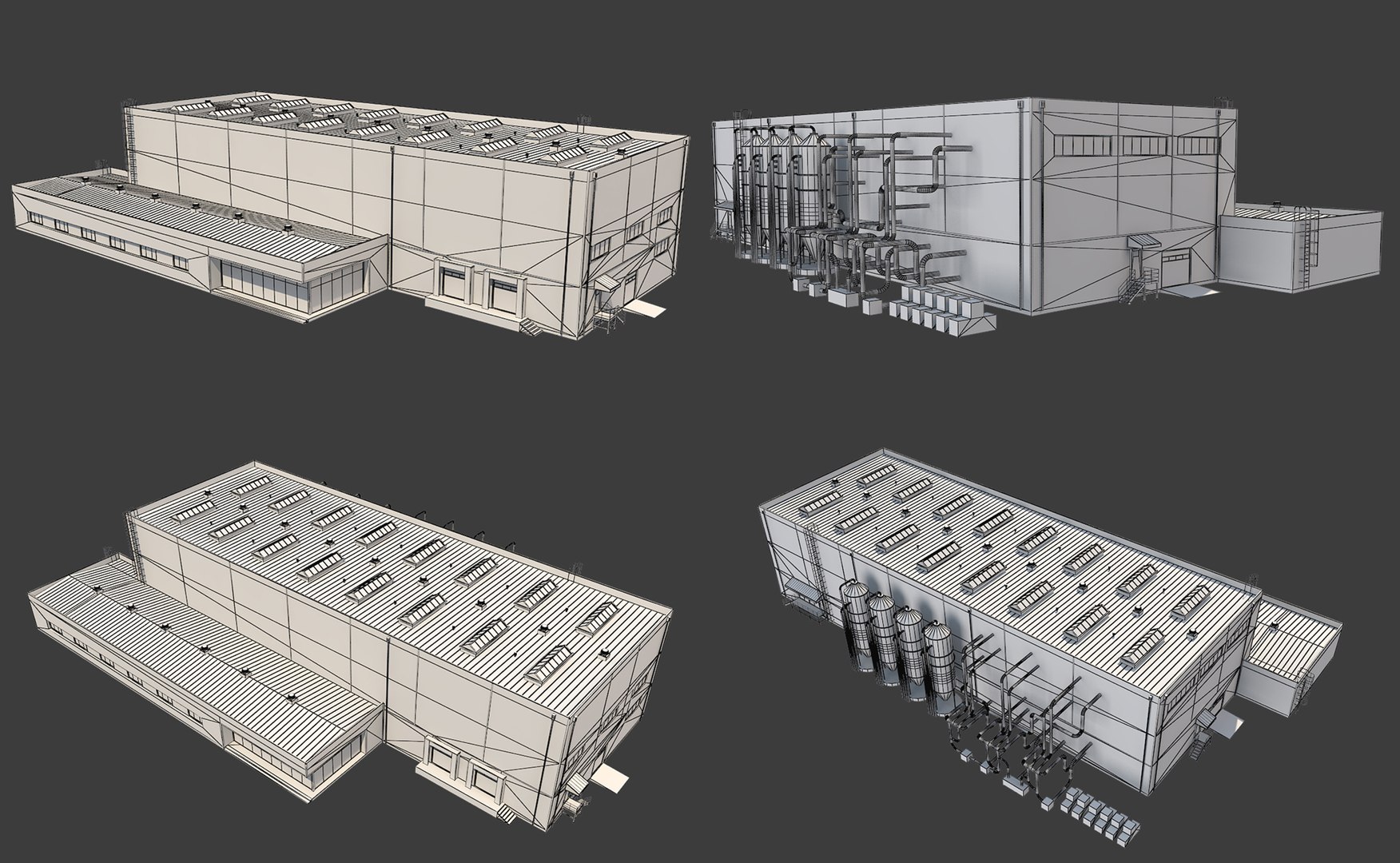Industrial Building Model - TurboSquid 1325580