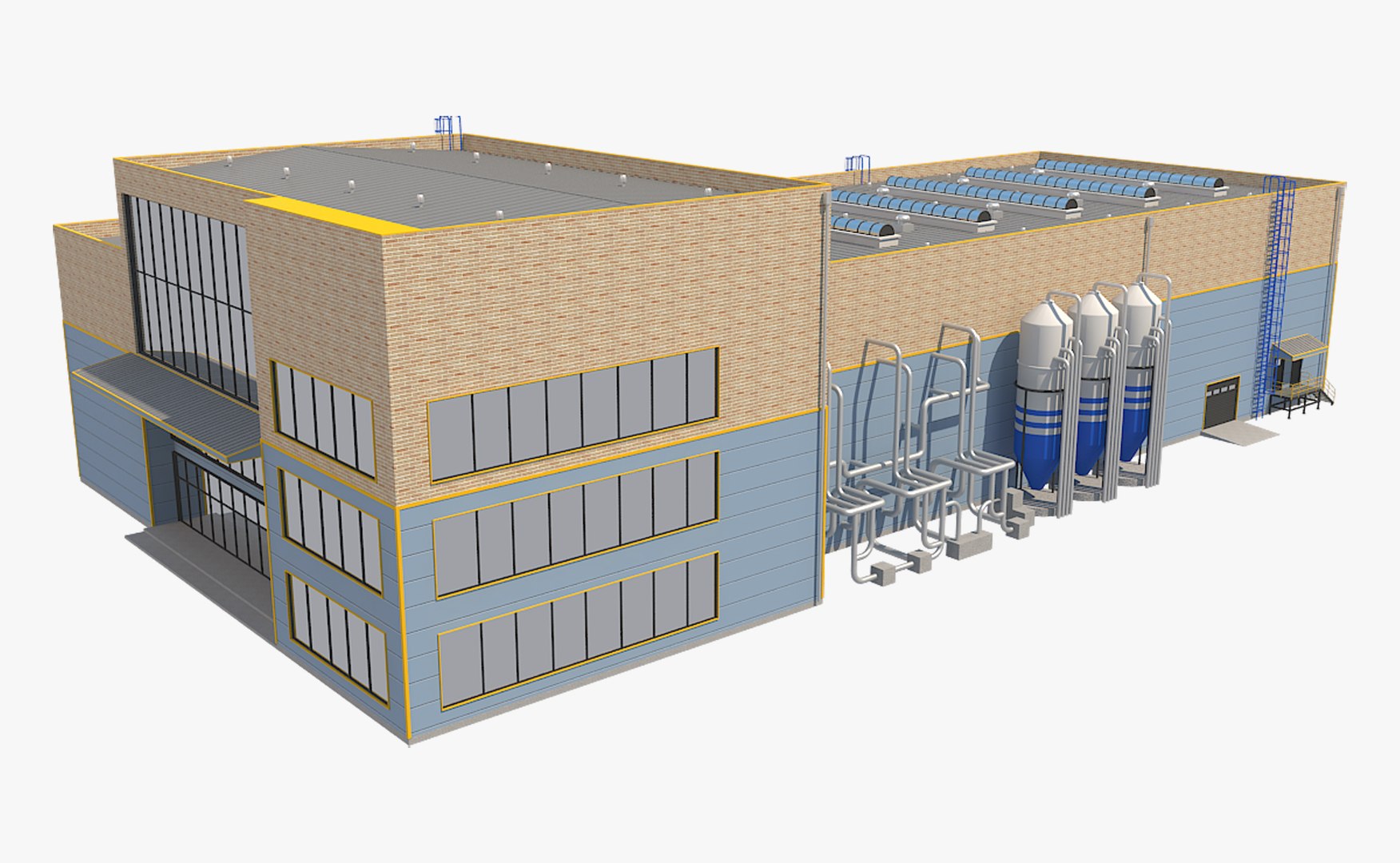 Industrial Building Model - TurboSquid 1325580