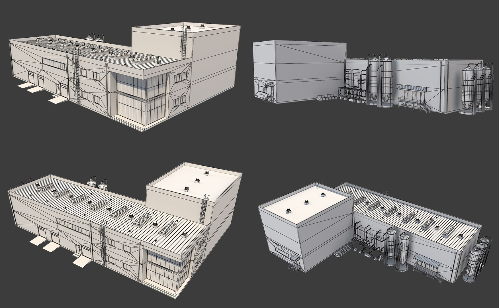 Industrial Building Model - TurboSquid 1325580