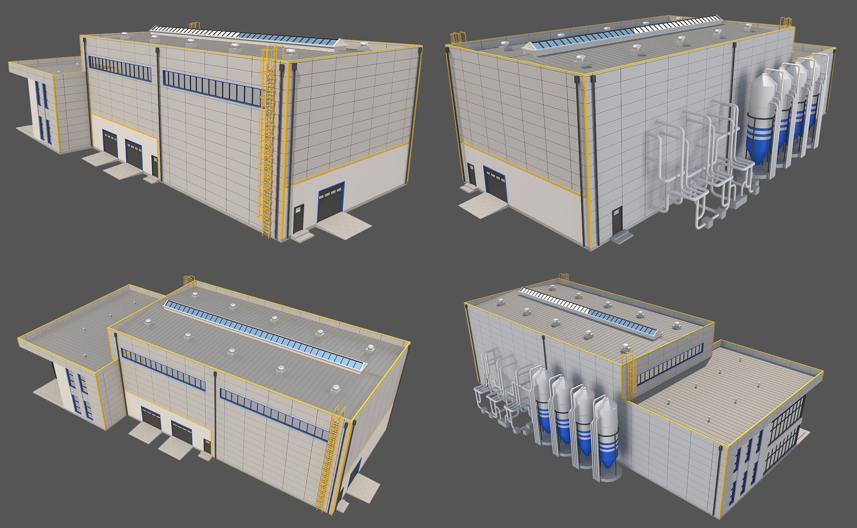 Industrial Building Model - TurboSquid 1325580