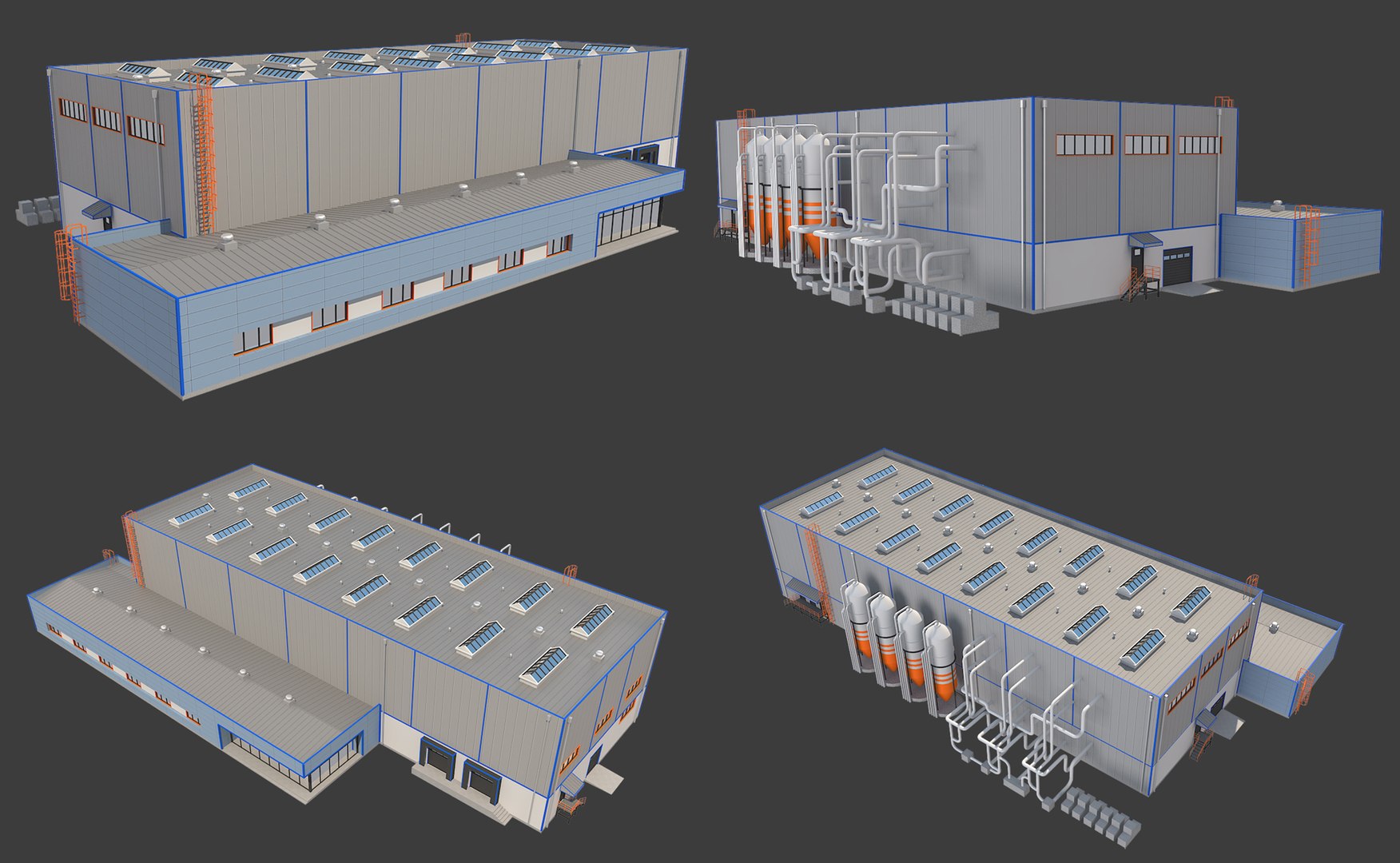 Industrial Building Model - TurboSquid 1325580