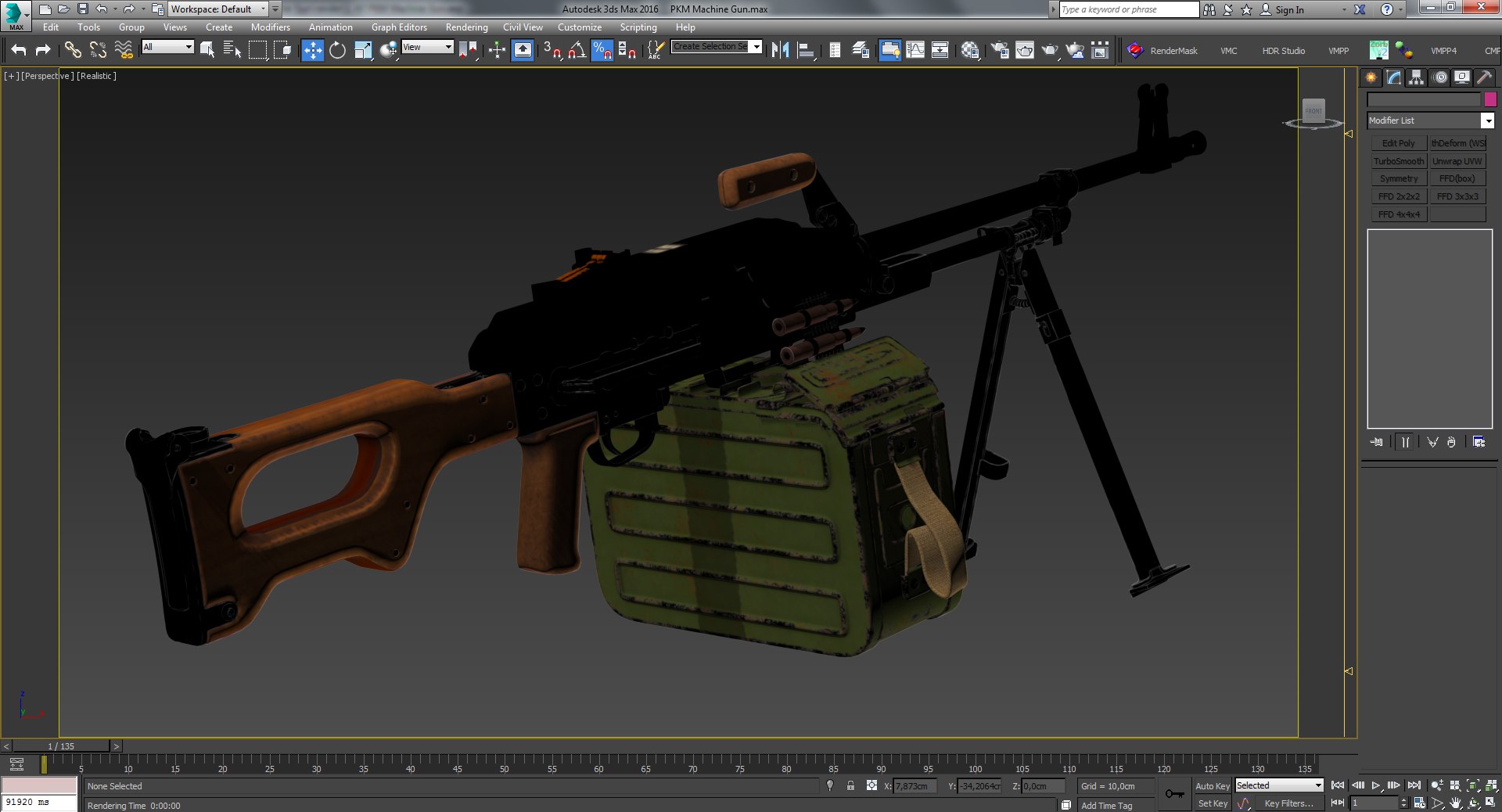 Pkm machine gun model - TurboSquid 1249319