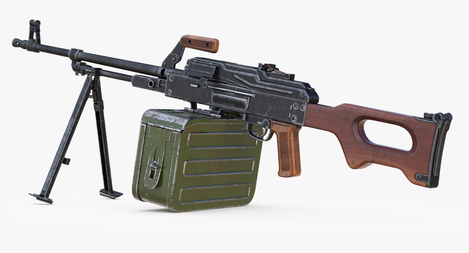 Pkm Machine Gun Model - TurboSquid 1249319