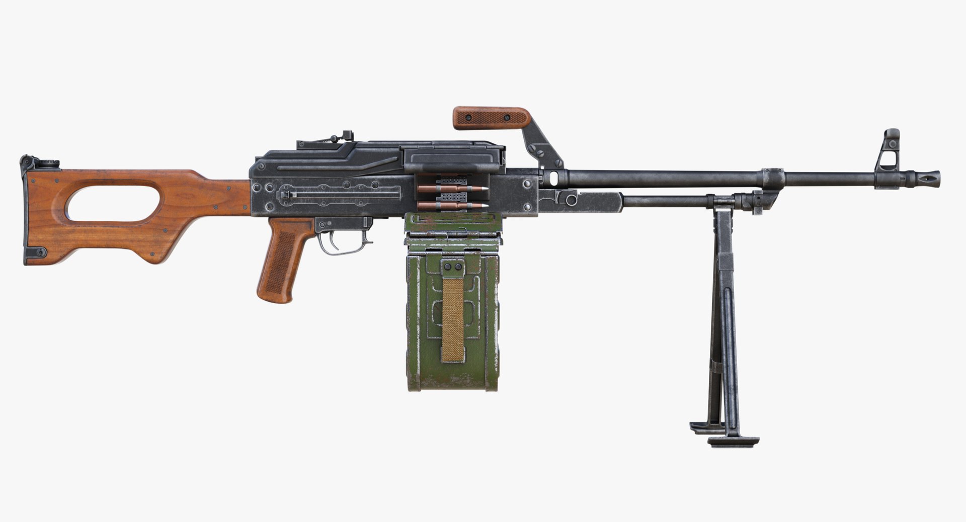 Pkm machine gun model - TurboSquid 1249319