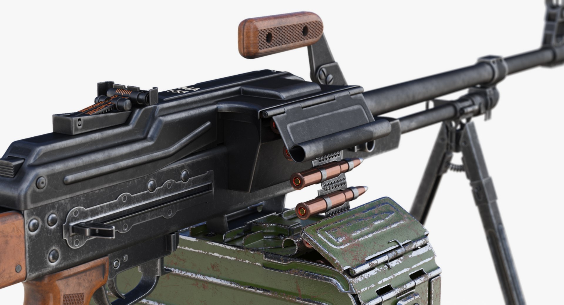Pkm machine gun model - TurboSquid 1249319