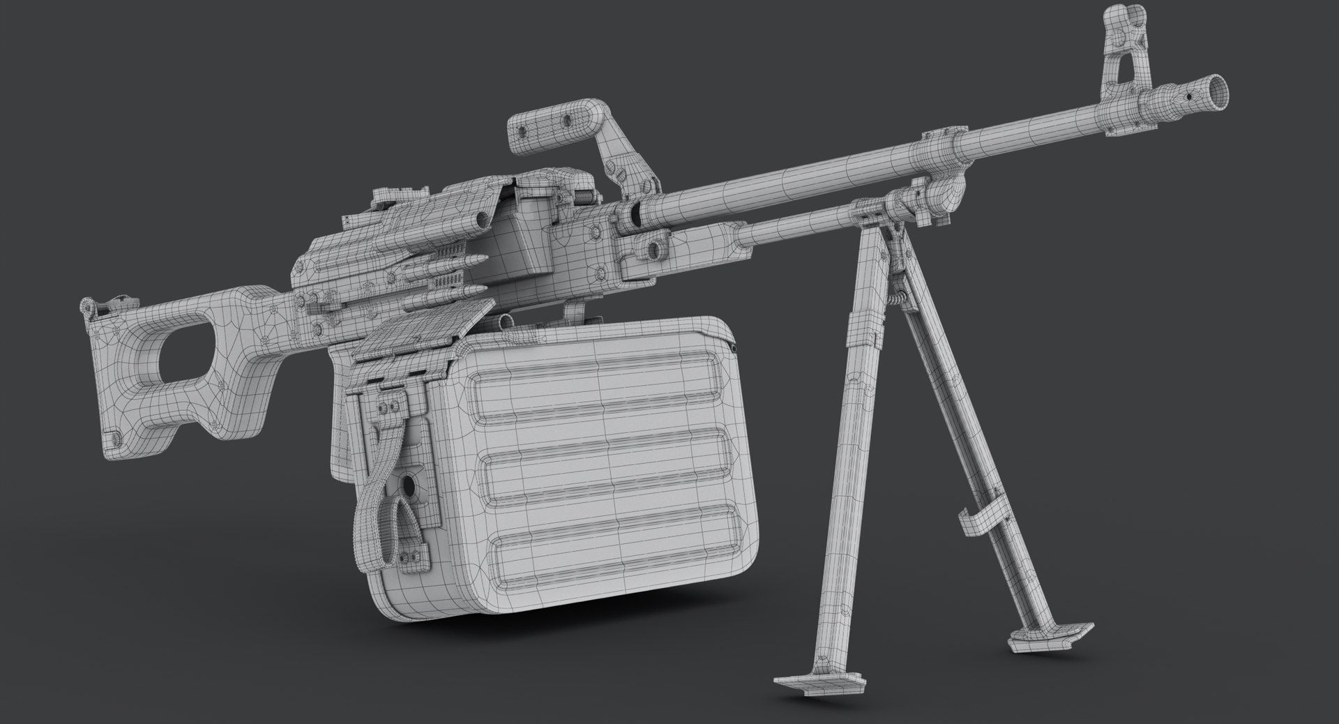 Pkm machine gun model - TurboSquid 1249319