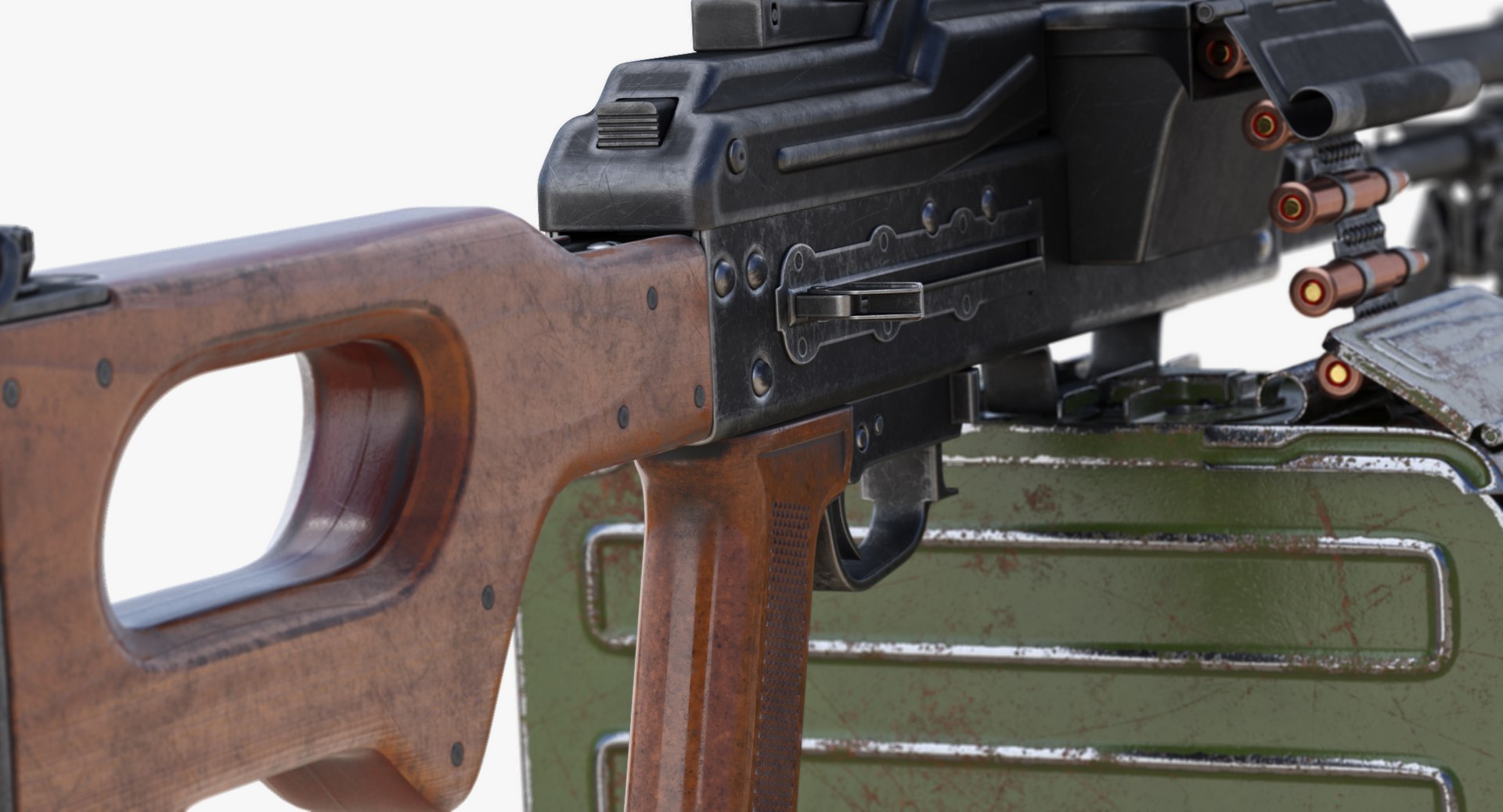 Pkm Machine Gun Model Turbosquid 1249319