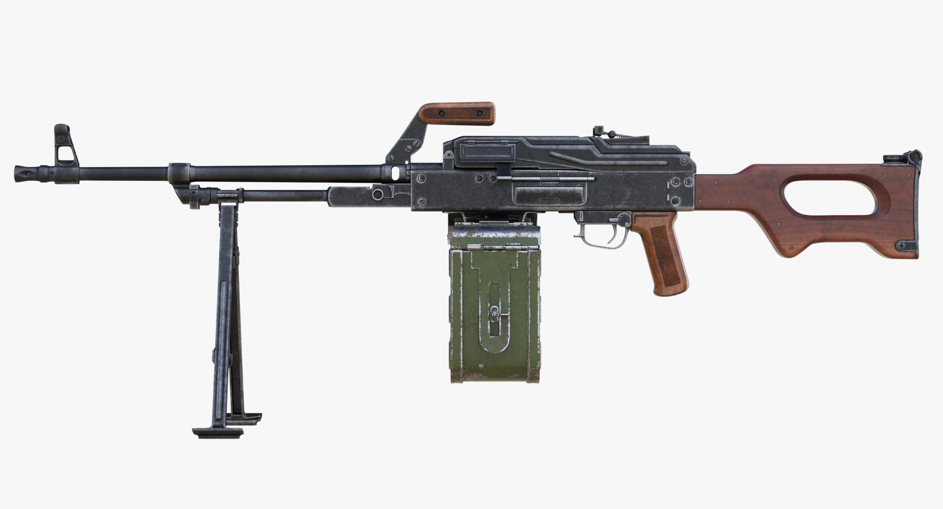 Pkm Machine Gun Model Turbosquid 1249319