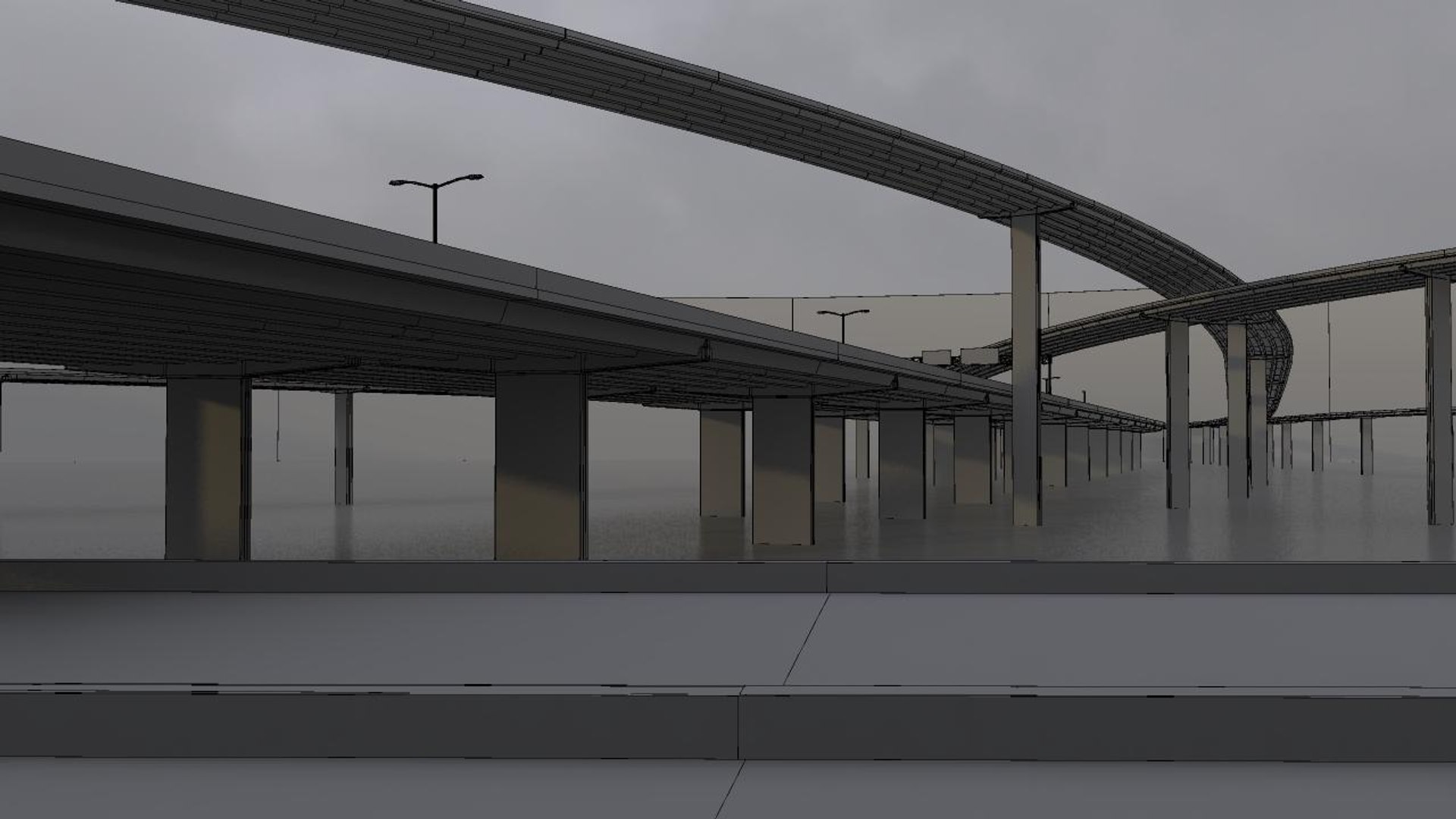 3D Model Freeway Roads Street - TurboSquid 1339731