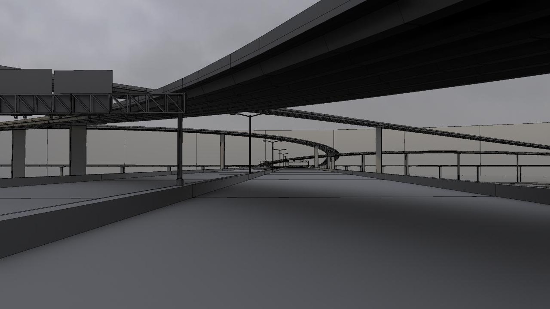 3D Model Freeway Roads Street - TurboSquid 1339731