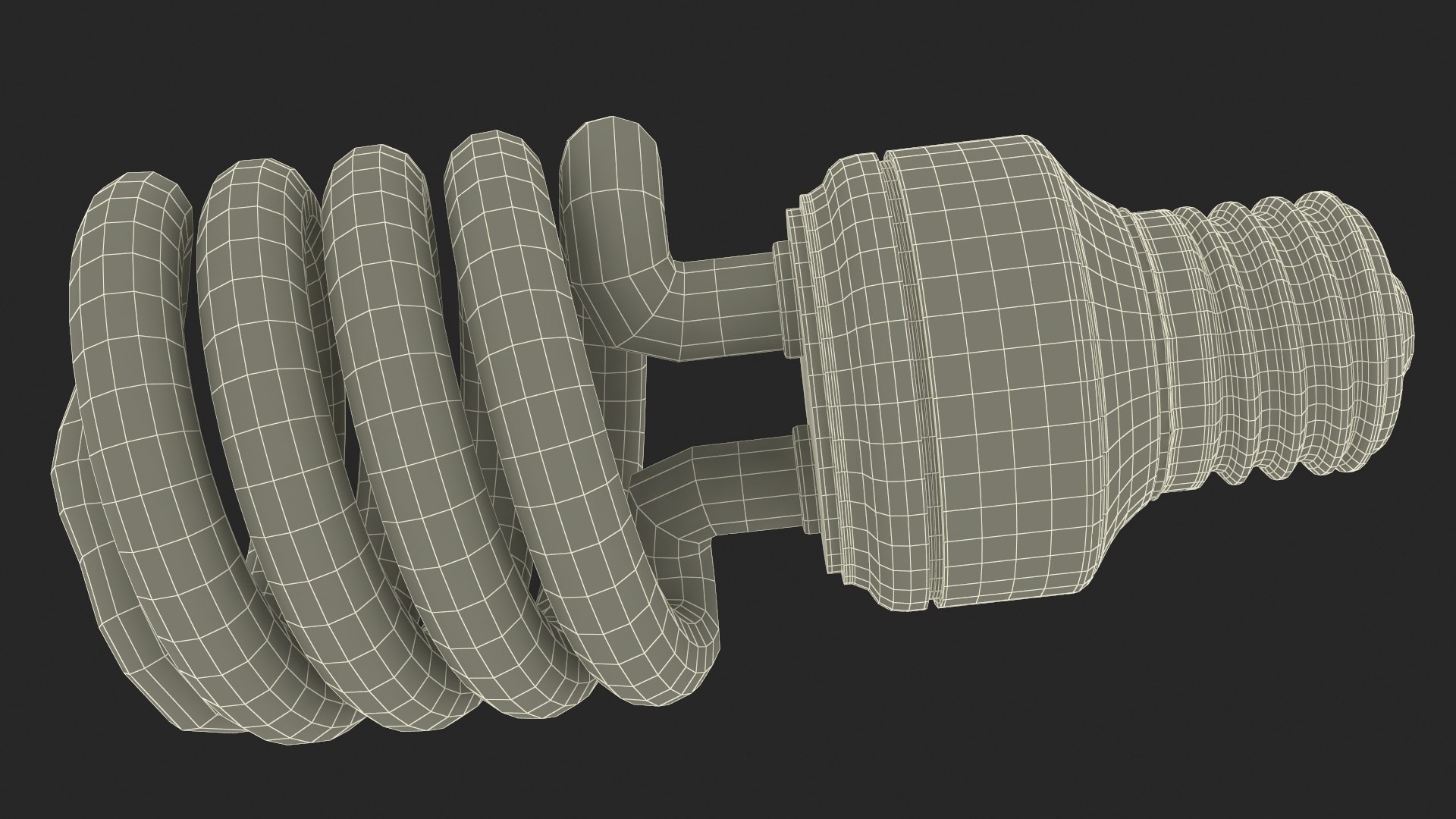 Twist Fluorescent Light Bulb 3D Model - TurboSquid 2145516