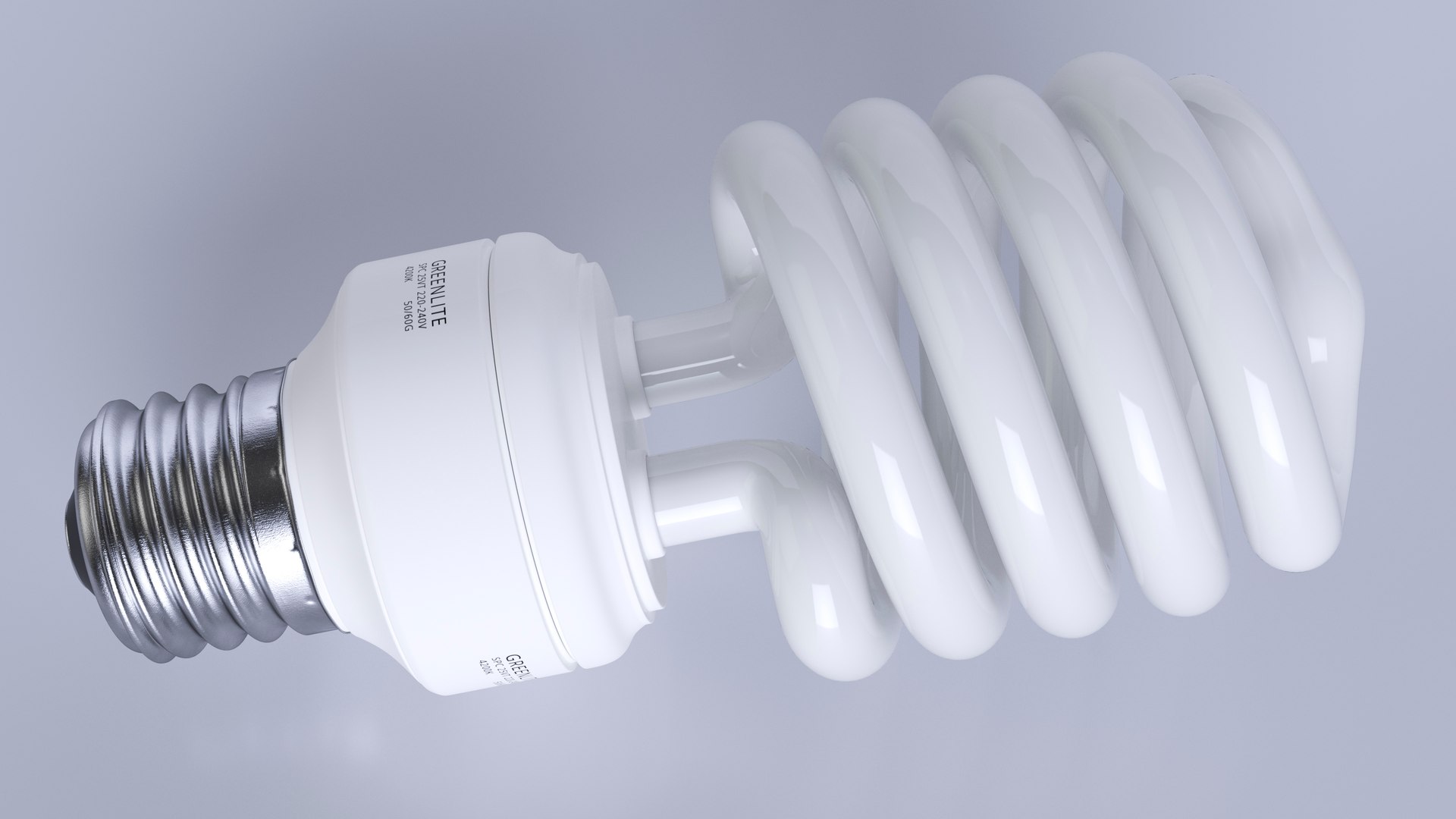 Twist Fluorescent Light Bulb 3D Model - TurboSquid 2145516