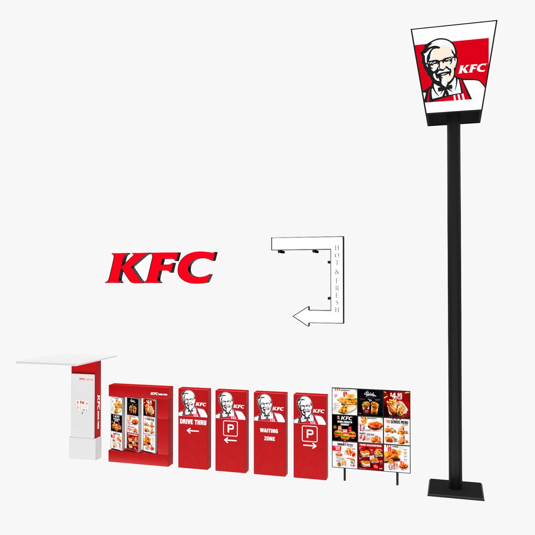 3D Kfc - TurboSquid 1675350