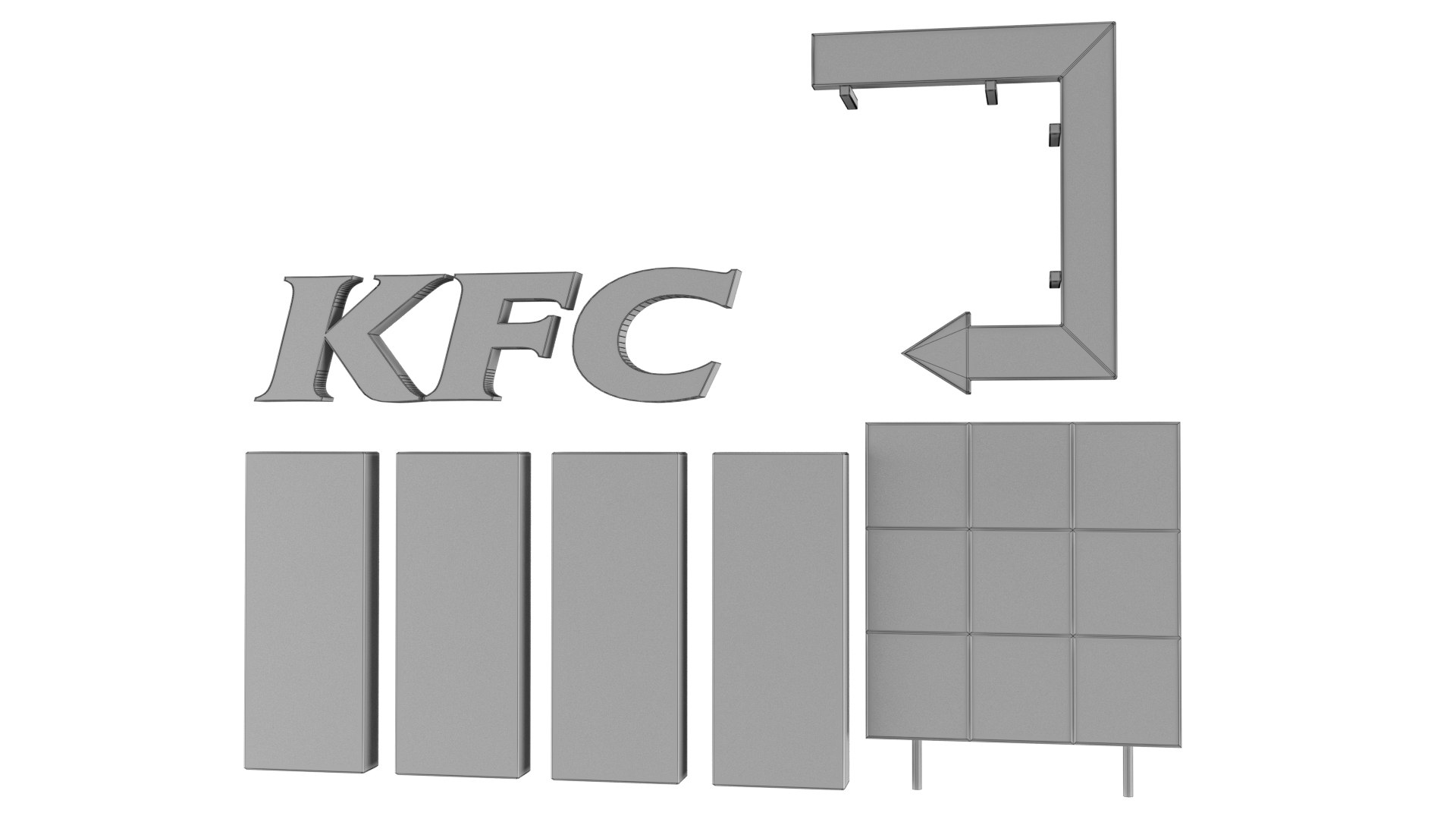 3D Kfc - TurboSquid 1675350