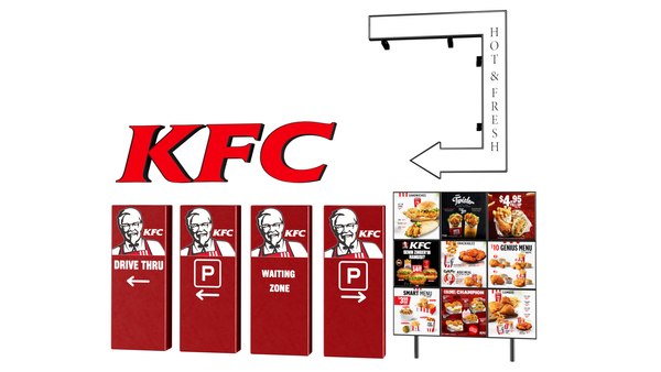 3D kfc - TurboSquid 1675350