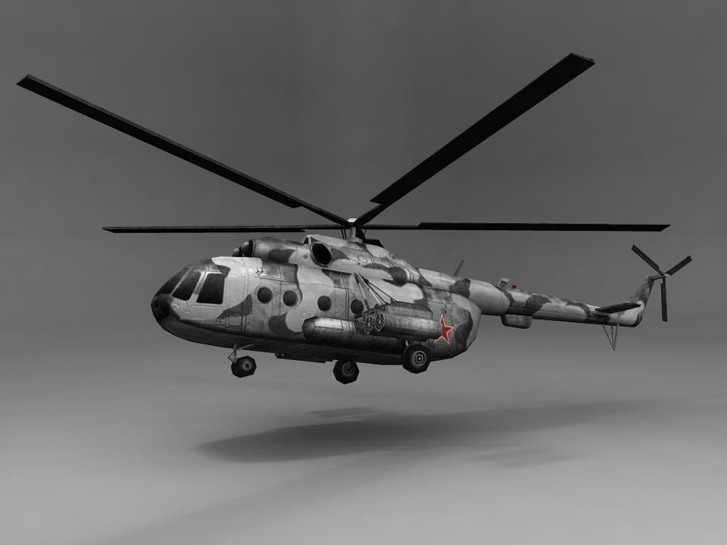 3d Helicopter Polys Model