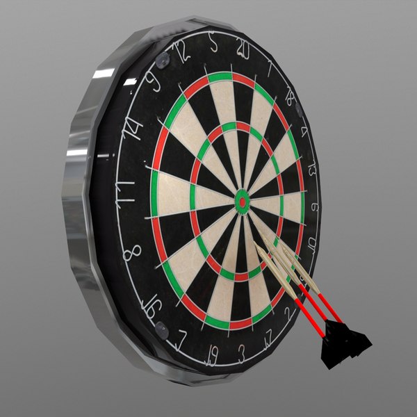 darts dartboard 3d model