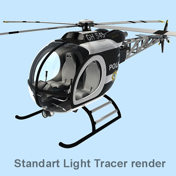 helicopter police 3d obj