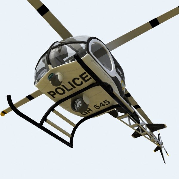 helicopter police 3d obj