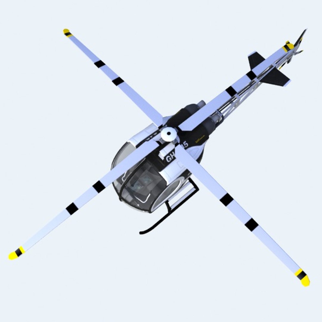 Helicopter Police 3d Obj