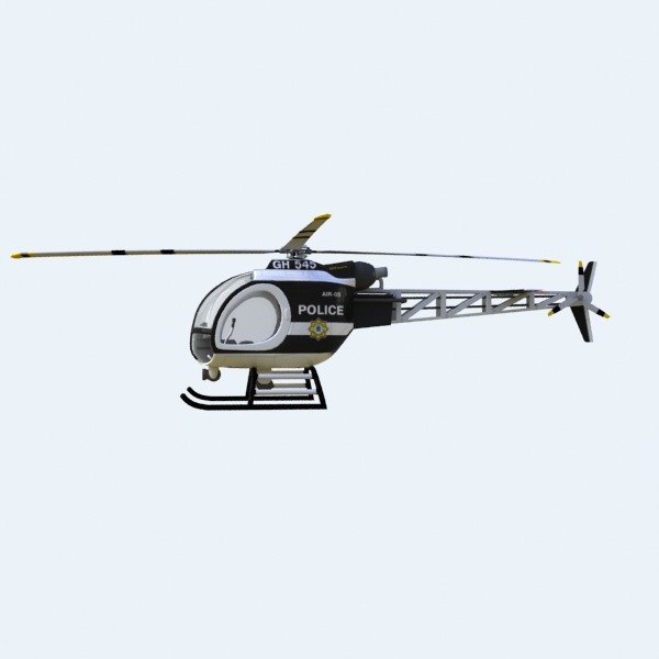 helicopter police 3d obj