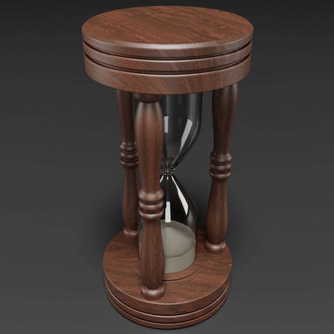 Wooden Hourglass Sand Timer 3D Model - TurboSquid 2089518