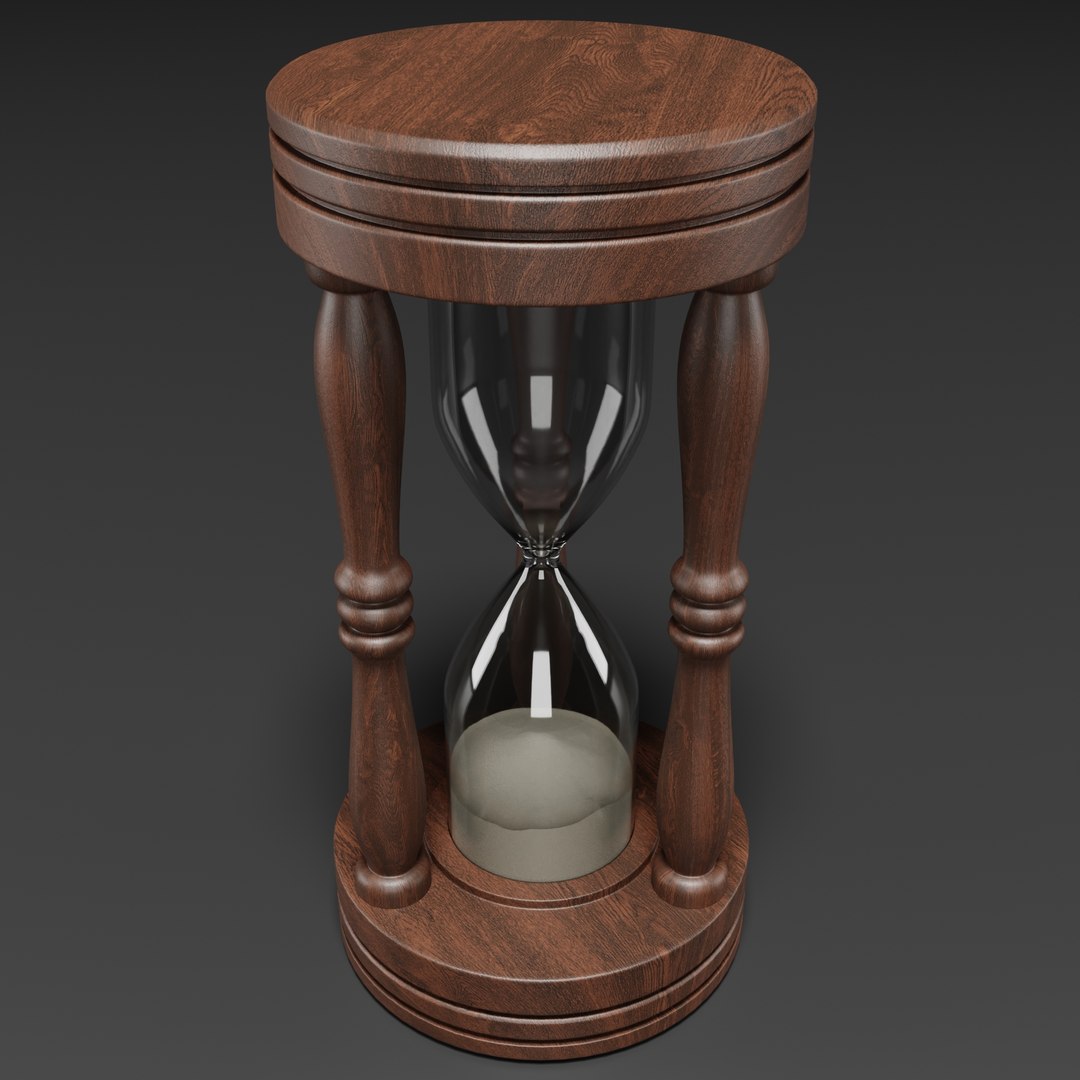 Wooden Hourglass Sand Timer 3D Model - TurboSquid 2089518