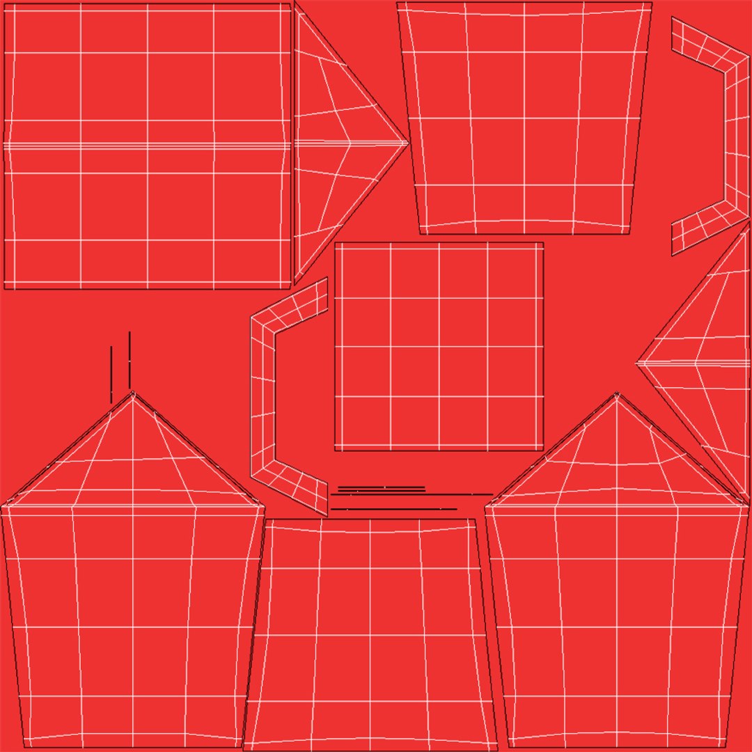 3D model Red Fast Food Box With Handle - TurboSquid 2150237