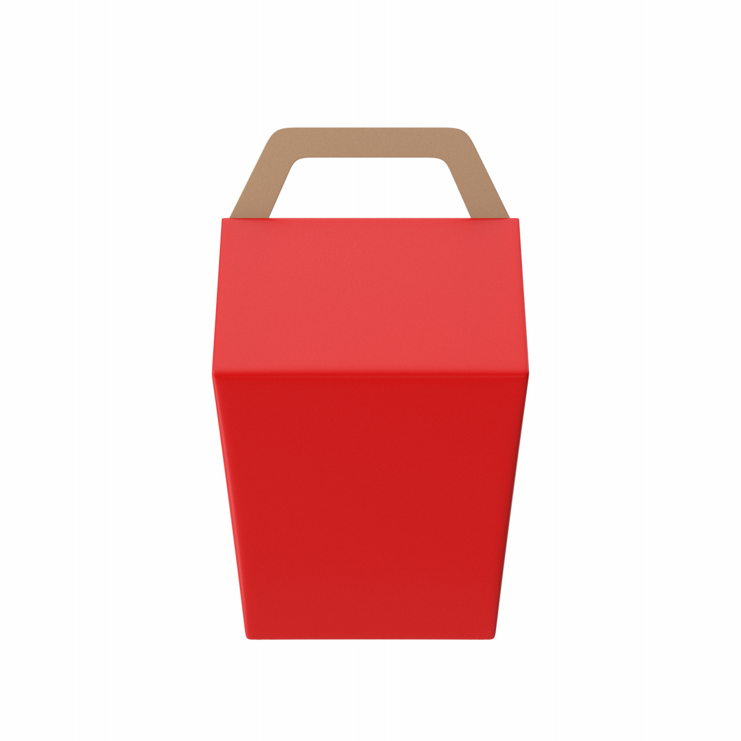 3D model Red Fast Food Box With Handle - TurboSquid 2150237