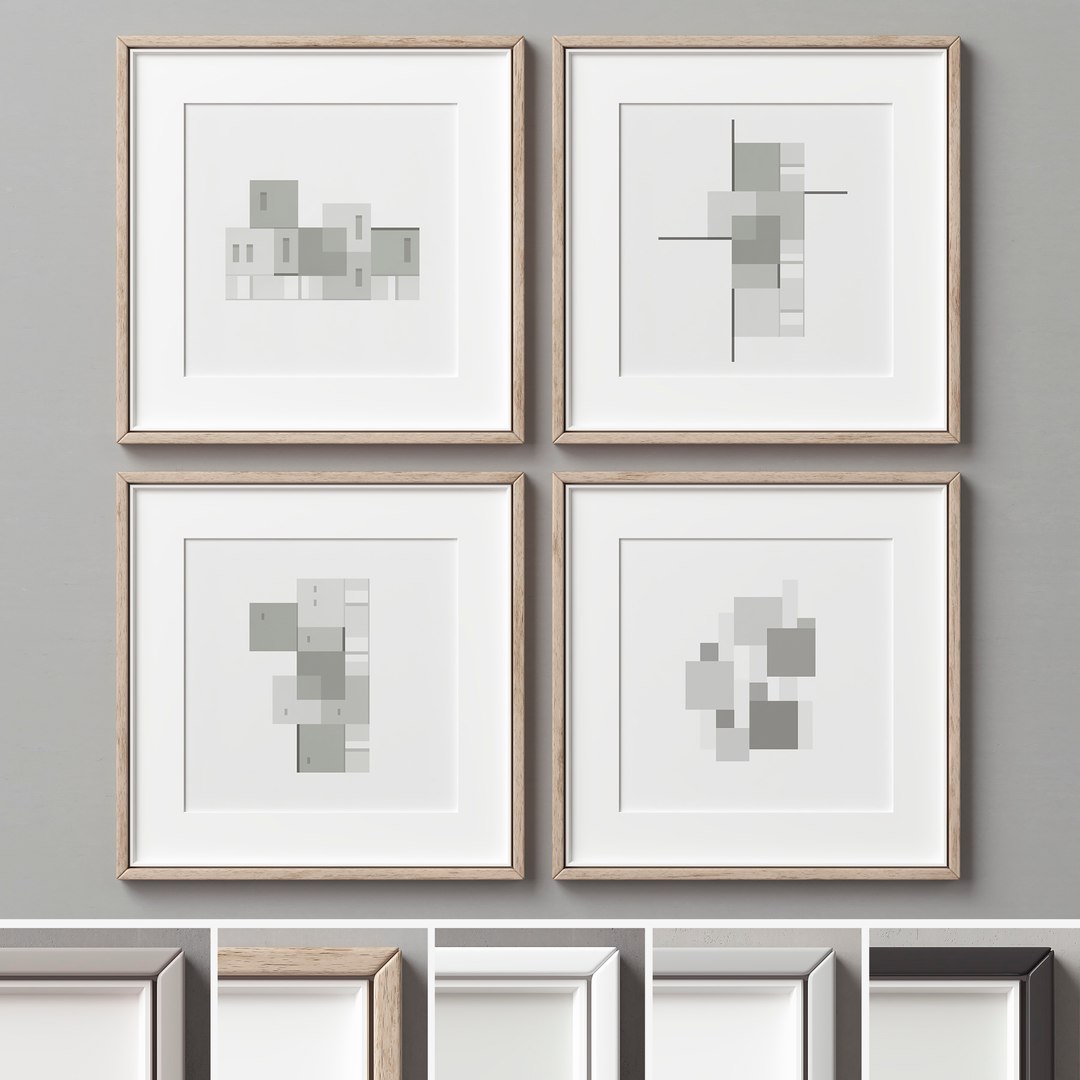 3D Model Frame Picture Set - TurboSquid 1684357