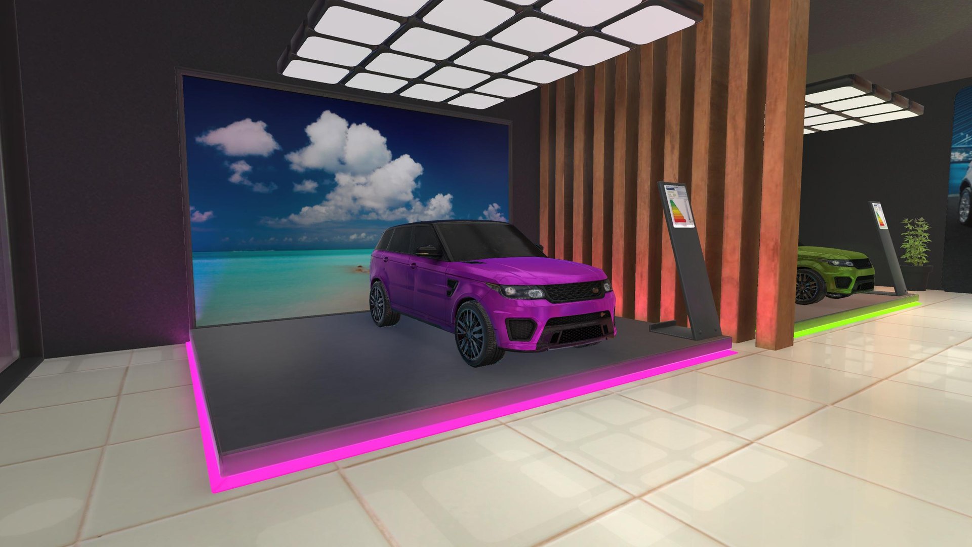 Neon Garage Showroom 3D - TurboSquid 1952478