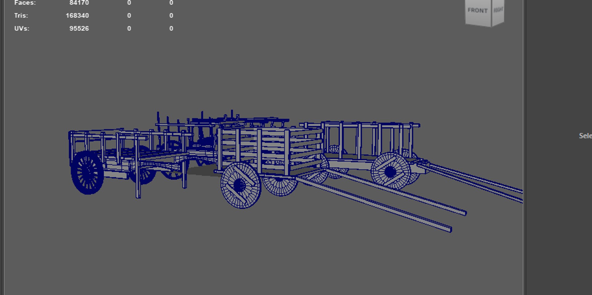 3D Old Wooden Carts 3D Model - TurboSquid 2398913