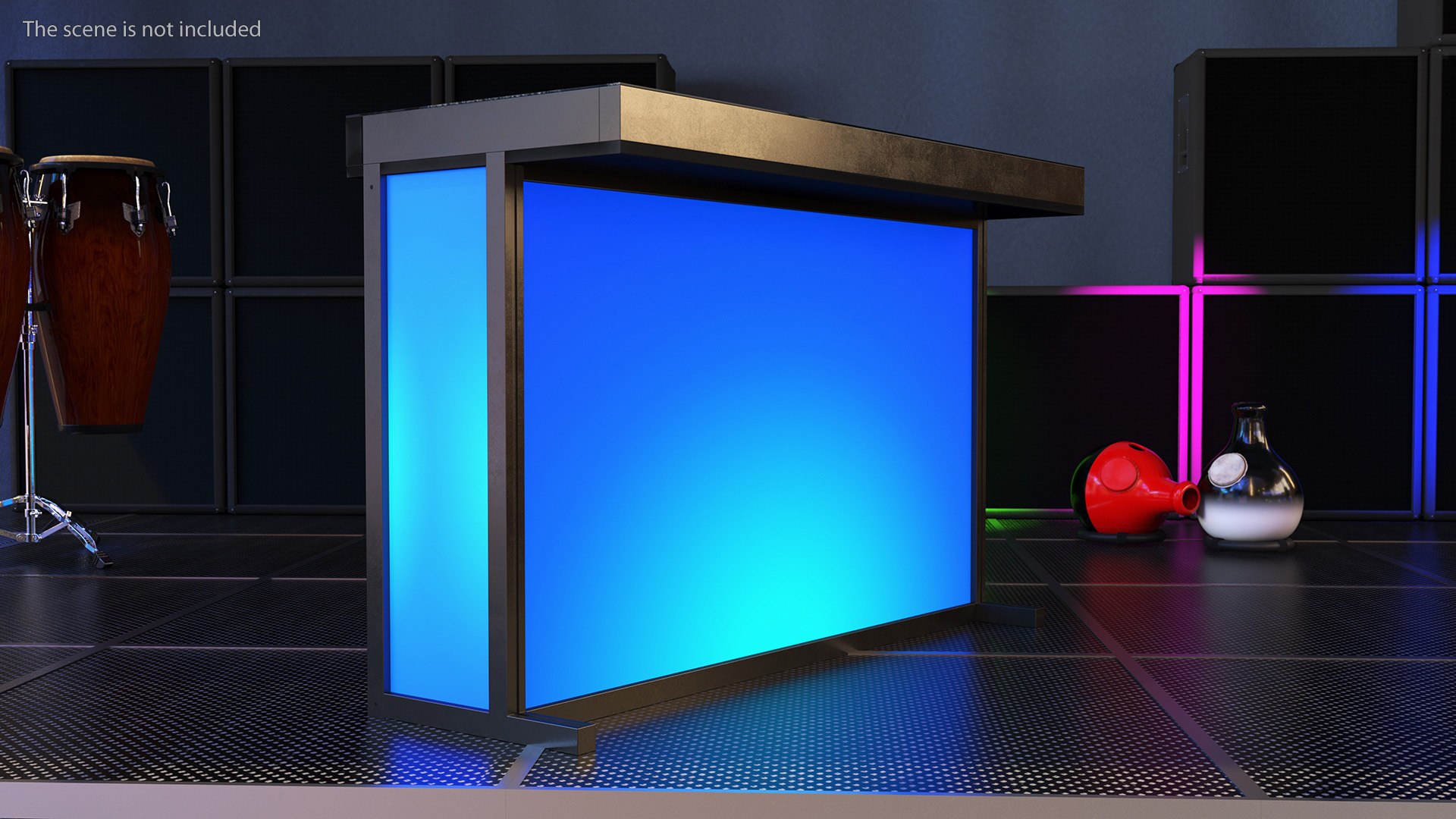 DJ Stand With Blue Lighting 3D Model - TurboSquid 2206580