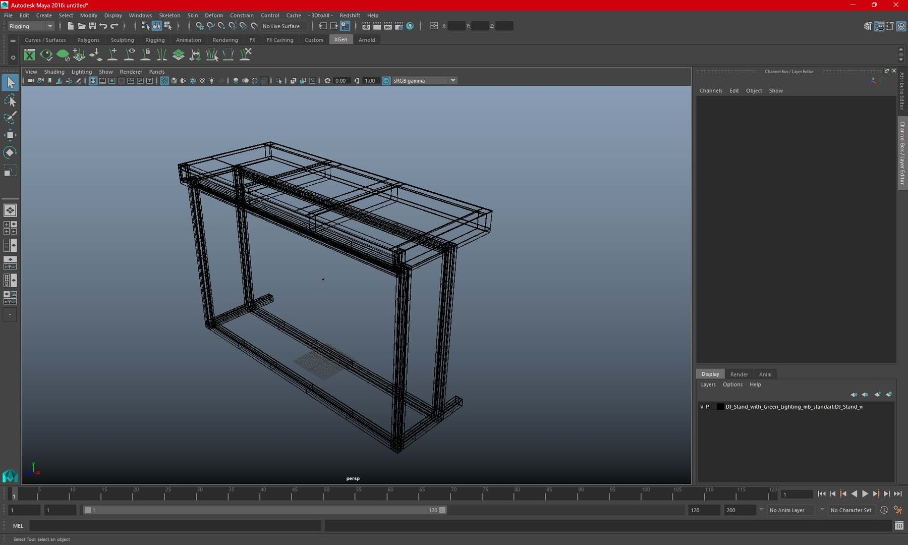 DJ Stand With Blue Lighting 3D Model - TurboSquid 2206580