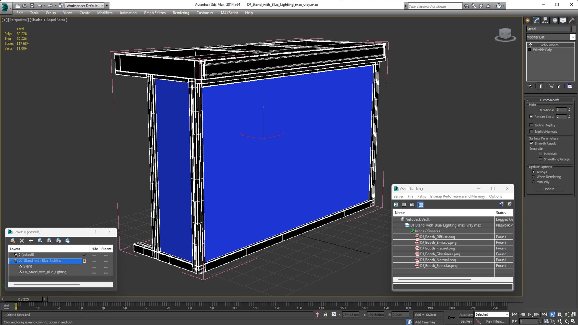 DJ Stand With Blue Lighting 3D Model - TurboSquid 2206580