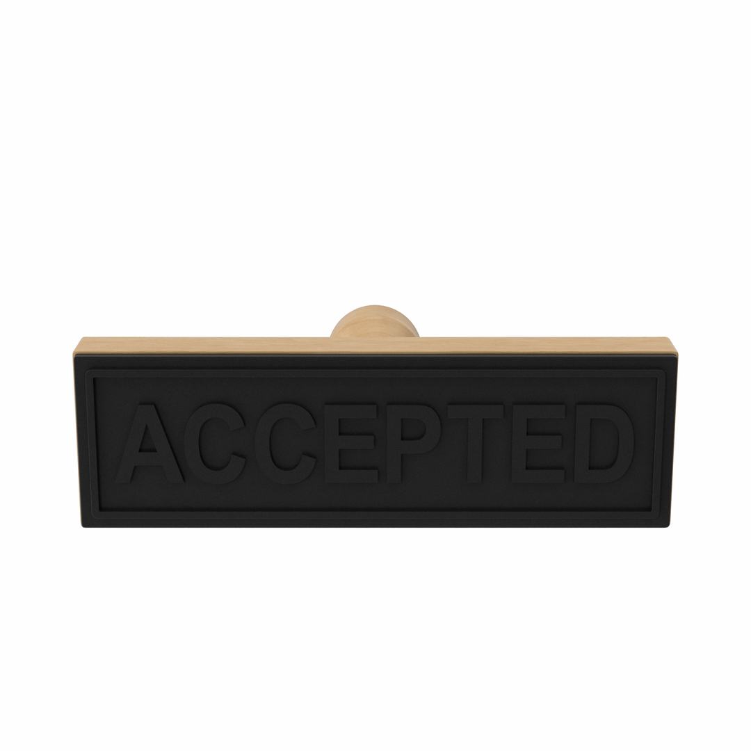Accepted Rubber Stamp 3D Model - TurboSquid 2387708
